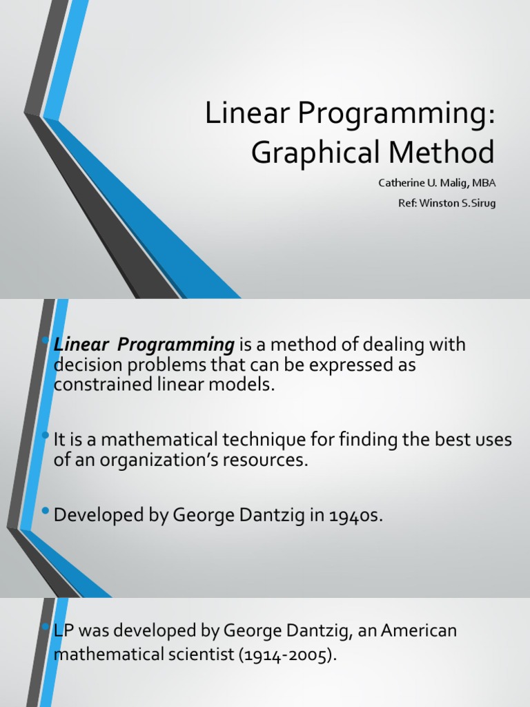 PrelimChapter2LinearProgrammingBasicConceptsMY PDF | Download Free PDF ...