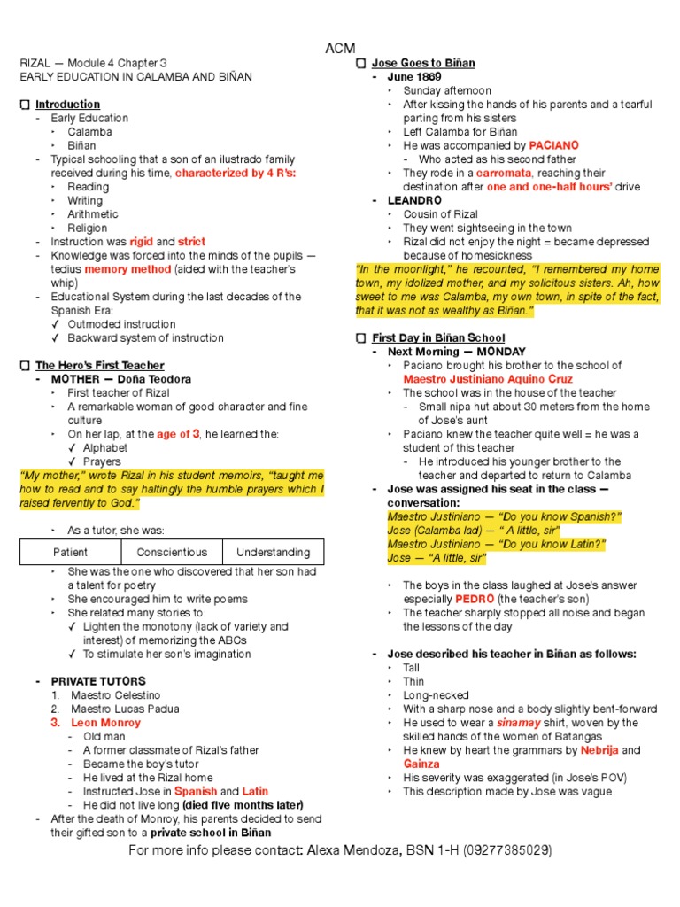 RIZAL Module 4 CH 3 | PDF | Philippines