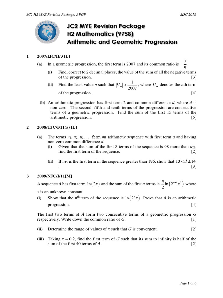 H2 - MYE - Revision Package - APGP | PDF | Analysis | Numbers