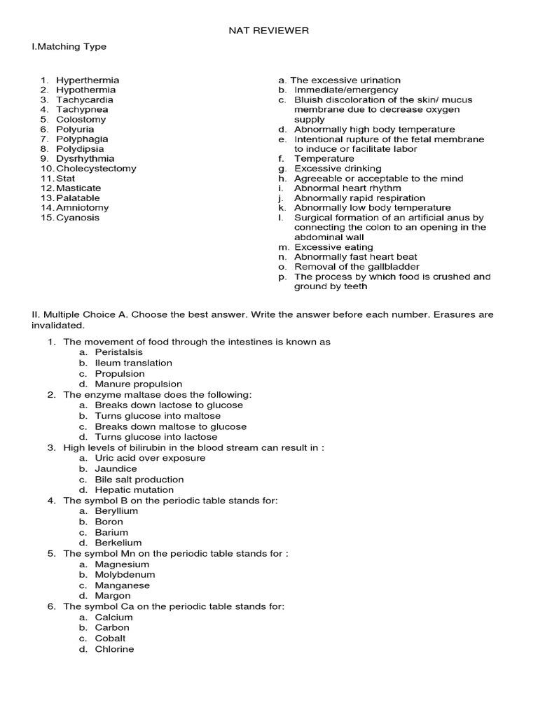 NAT-REVIEWER Questionnaire PDF | PDF | Eye | Human Eye