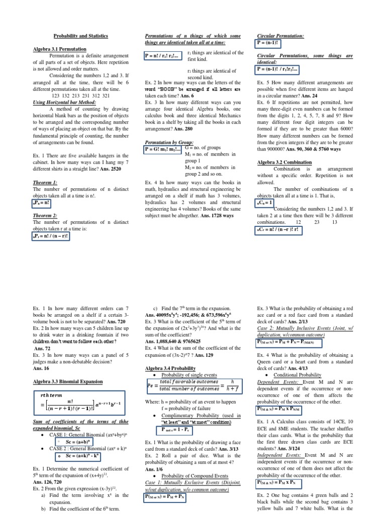 PROBSTAT | PDF | Probability | Statistical Analysis