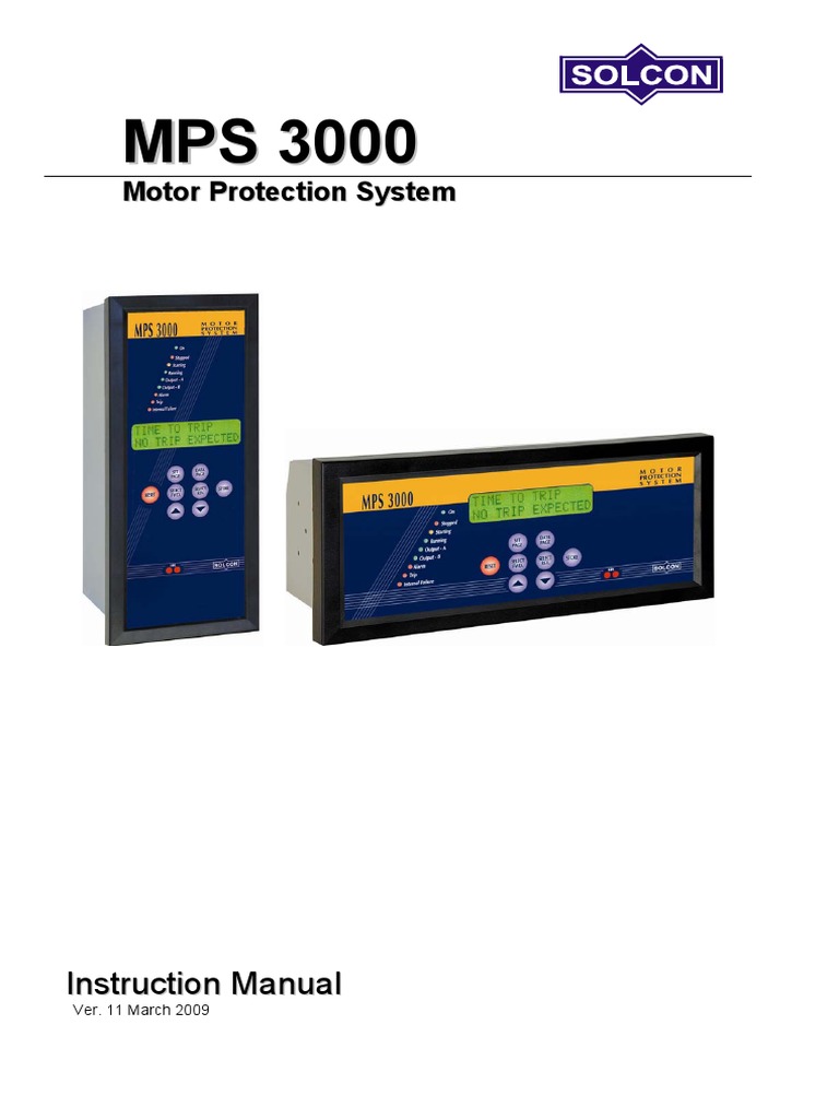 MPS3000 Instruction Manual 11 03 2009 | PDF | Relay | Programmable ...