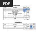 Calculation of Brick Masonry Estimating Quantity Excel Sheet | PDF
