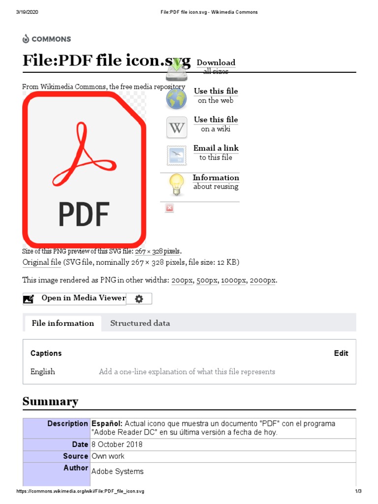 File - PDF File Icon - SVG - Wikimedia Commons PDF | PDF | Tag ...
