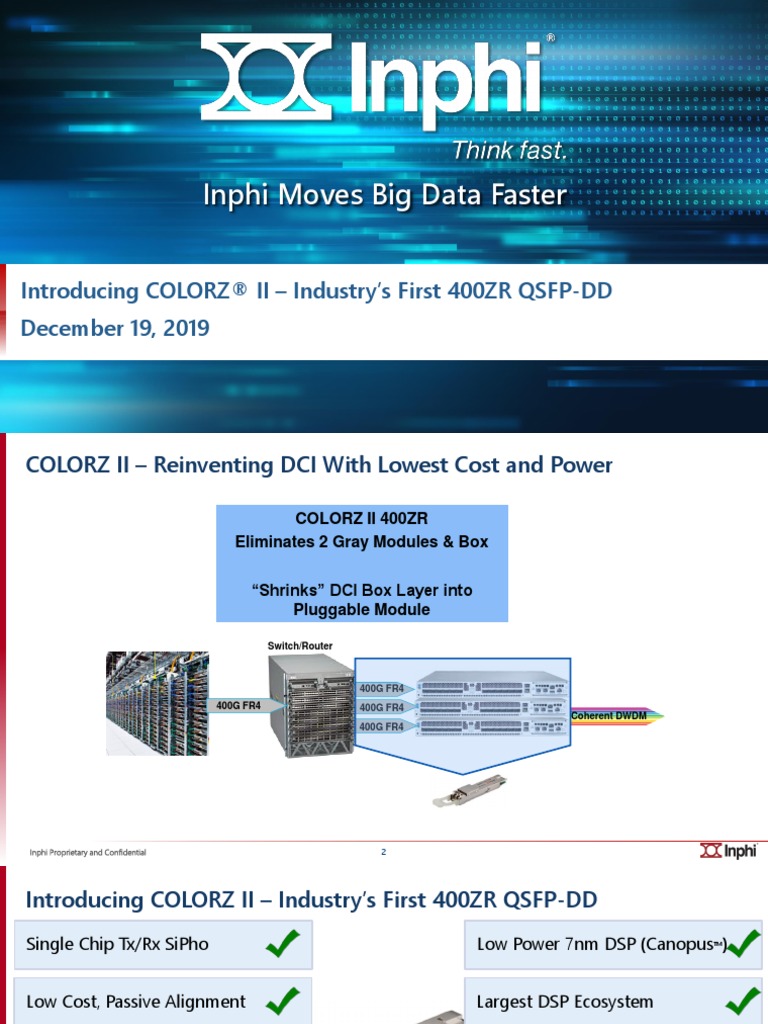 Inphi COLORZ II PDF | PDF | Wavelength Division Multiplexing | Digital ...