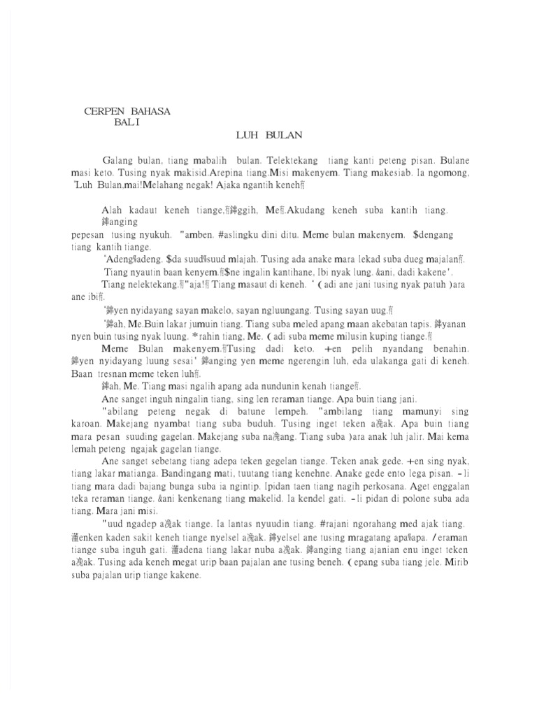 Pdf Cerpen Bahasa Bali Pdf