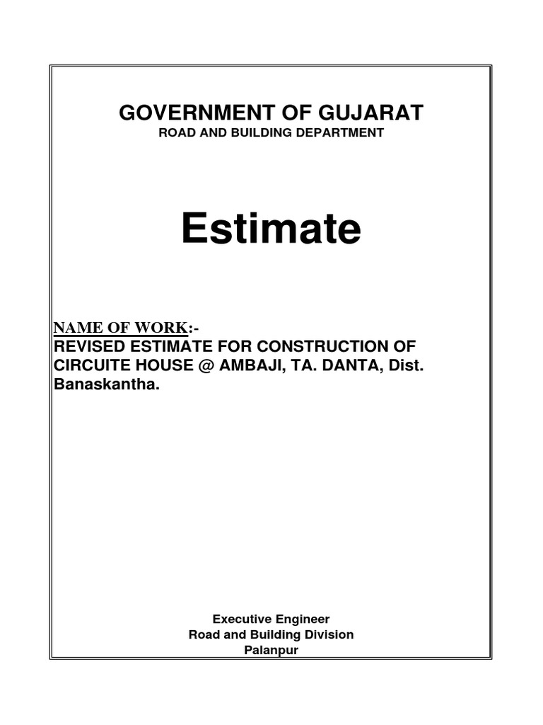 Revised Estimate for Circuit House Construction | PDF | Mortar (Masonry ...