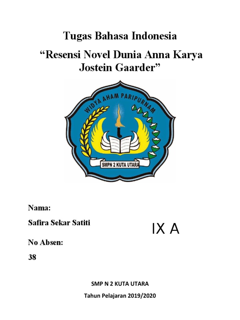 Novel Dunia Anna Karya Jostein Gaarder | PDF