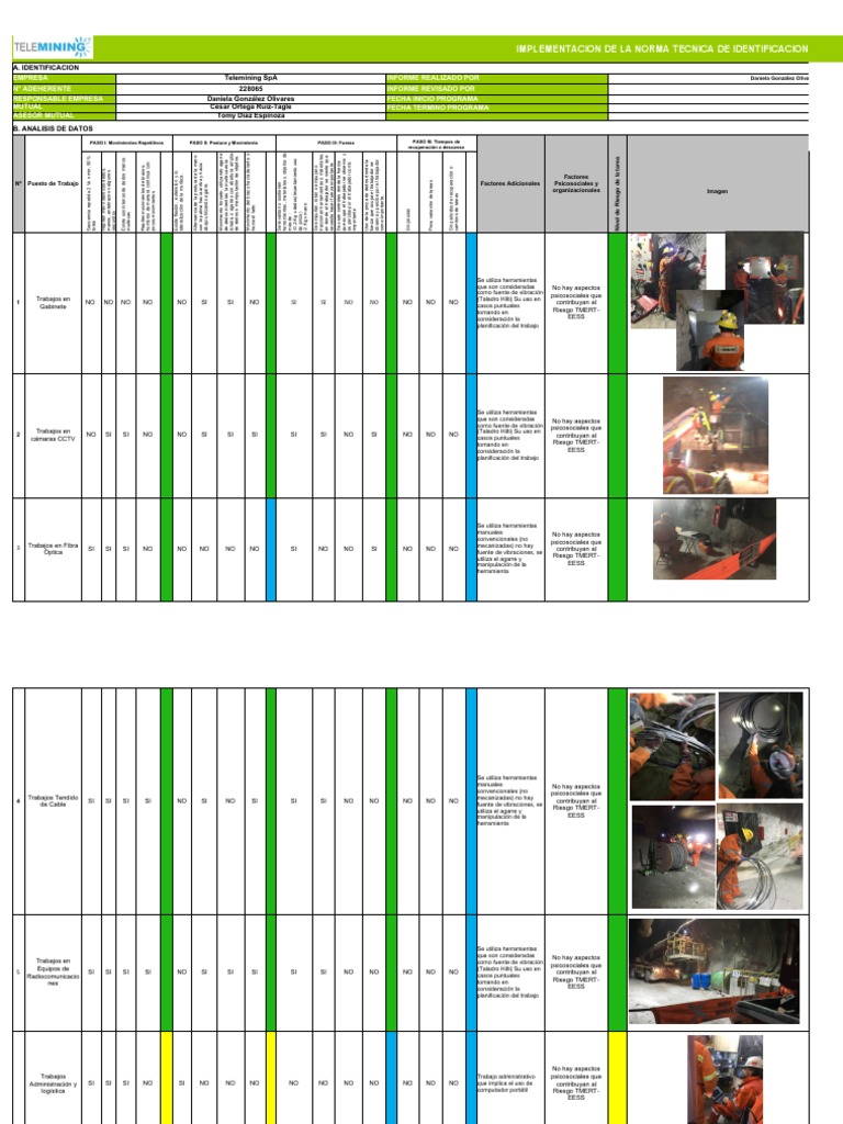 Matriz de Riesgos MINSAL TMERT | PDF | Science | Ciencia y Tecnología