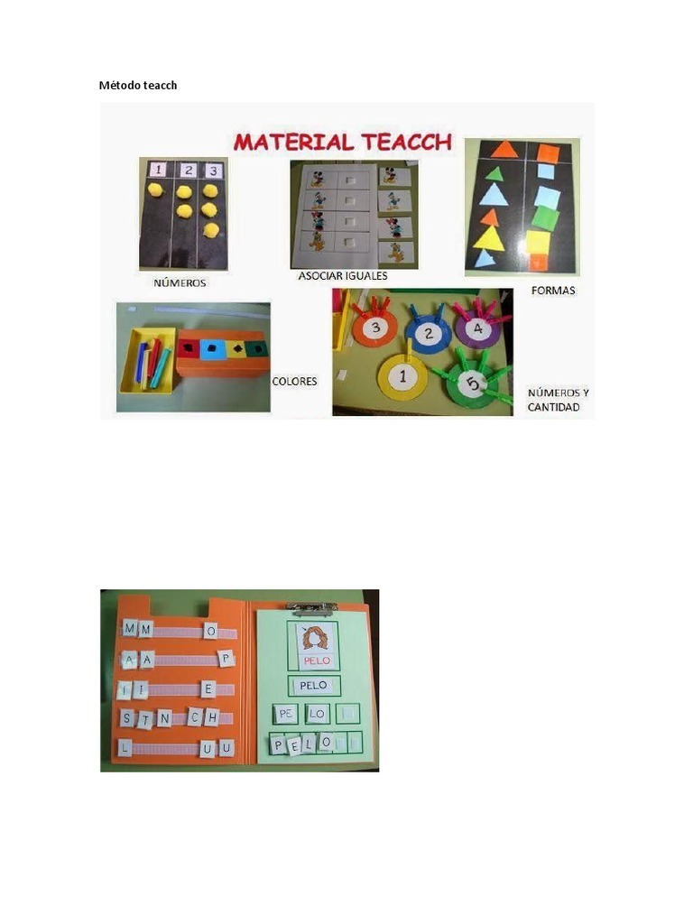 Ejercicios Del Método Teacch PDF | PDF