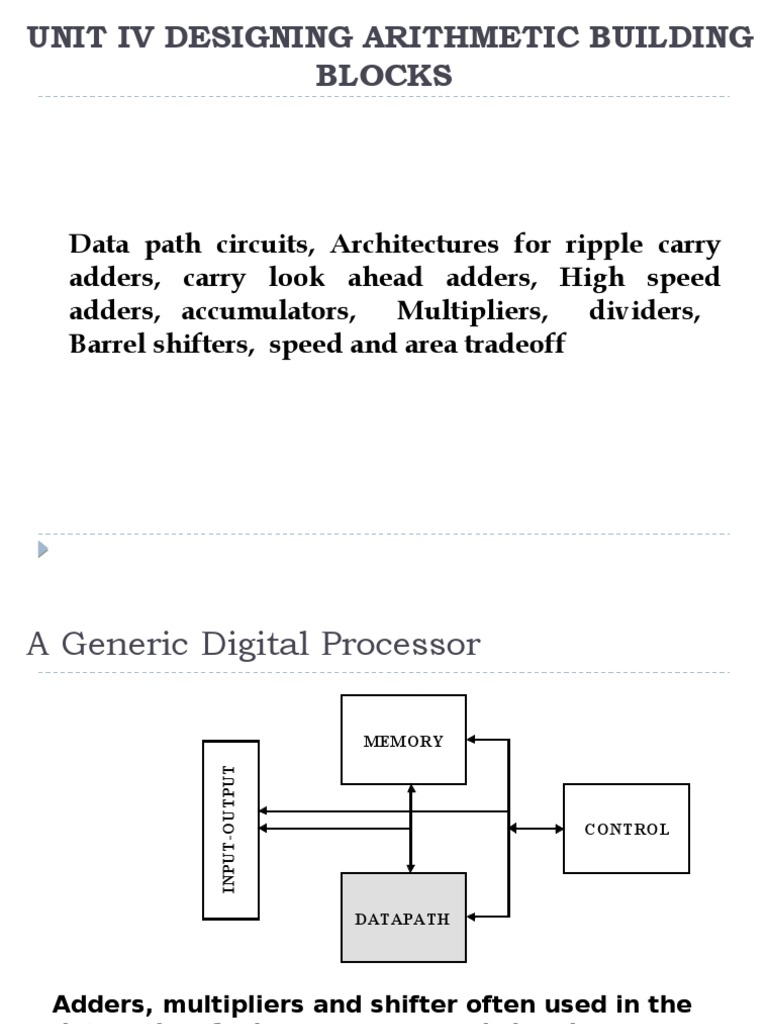 VLSI Unit-IV | PDF | Logic Gate | Arithmetic
