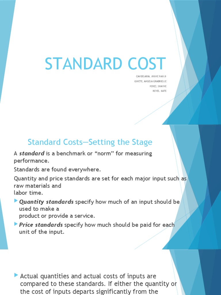 Standard Cost | PDF | Labour Economics | Variance