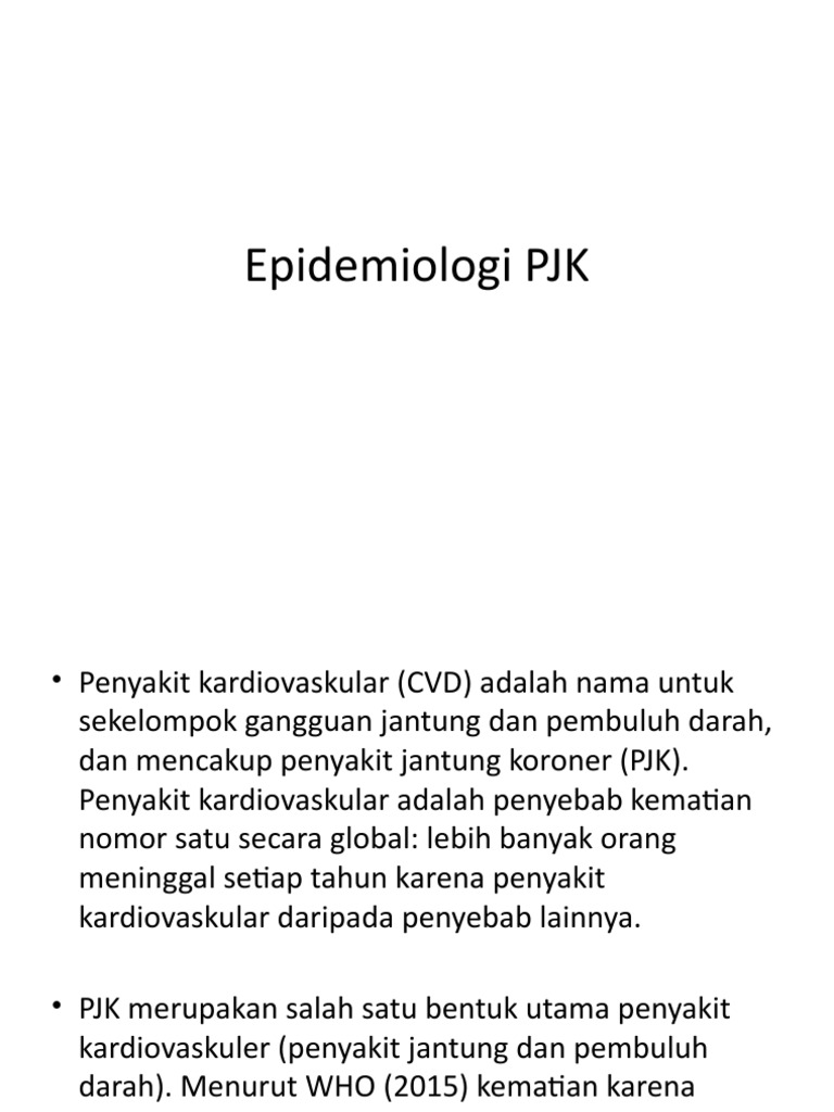 Epidemiologi PJK | PDF | Pengembangan Diri