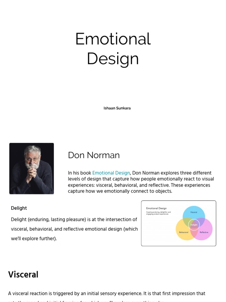 Emotional Design | PDF | Behavior | Psychological Concepts