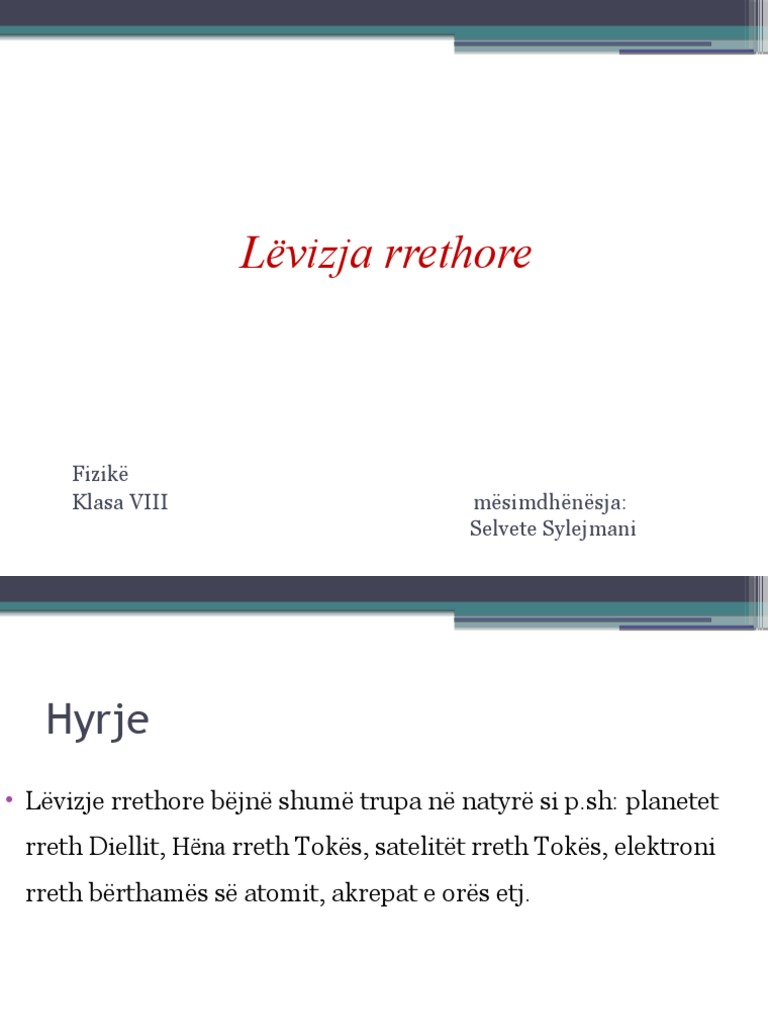 Lëvizja rrethore | PDF