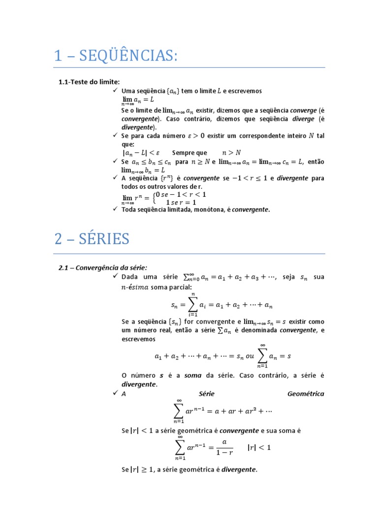 Series e Sequencias | PDF