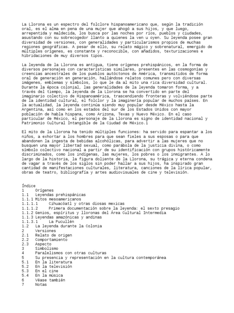 La Llorona | PDF