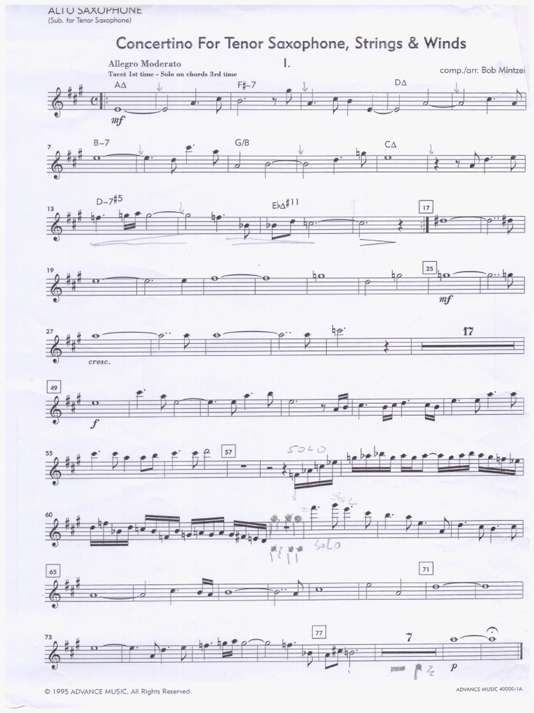 Bob Mintzer Concerto (Eb) | PDF