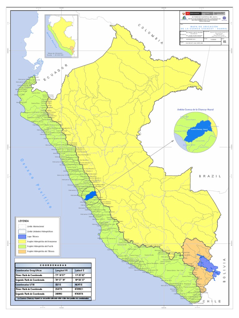 01 Mapa Ubicacion de La Cuenca Chancay - Huaral PDF | PDF | Agua y el ...
