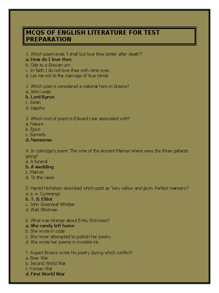 Mastering English Literature: An Assessment of Poetic Forms, Devices ...