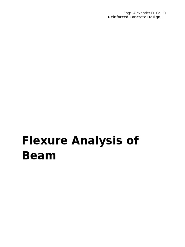 RCD 02 Flexural Analysis of Beam | PDF | Bending | Beam (Structure)