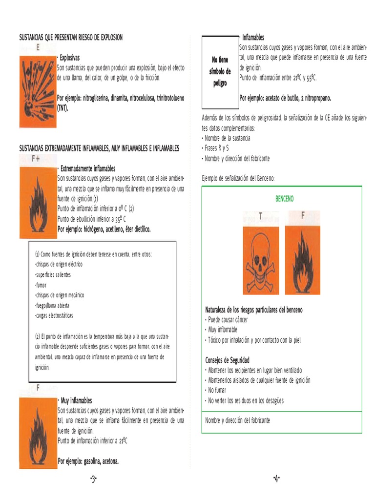 Sustancias Inflamables y Explosivas: Riesgos y Seguridad | PDF ...