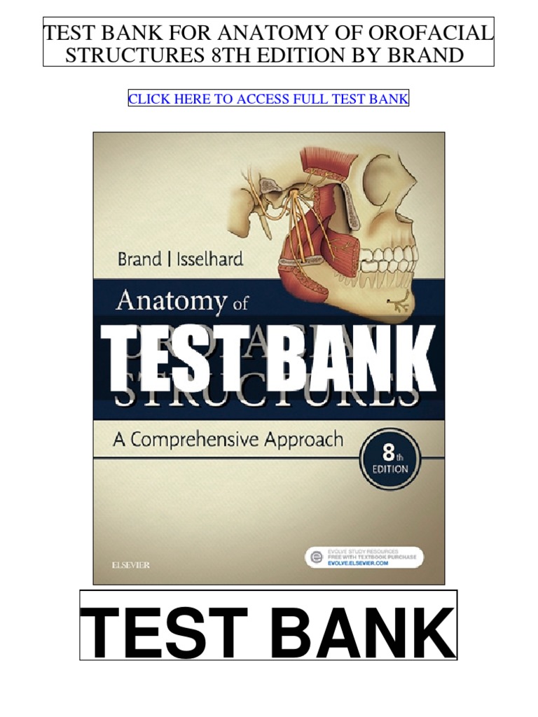 Test Bank for Orofacial Anatomy 8th Ed. | PDF