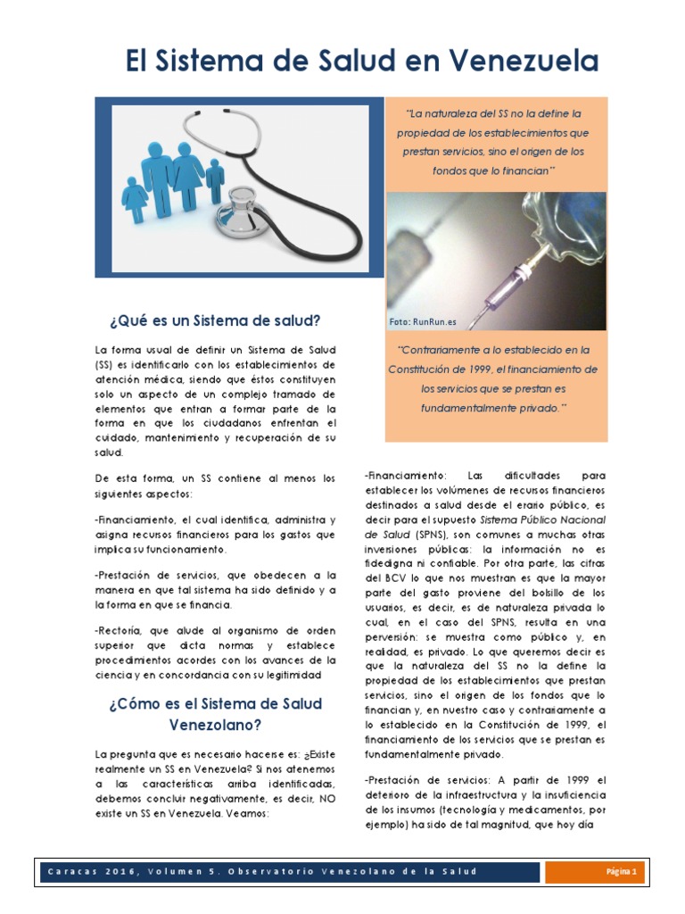 El Deterioro Del Sistema De Salud Venezolano Pdf Venezuela Gobierno 3427