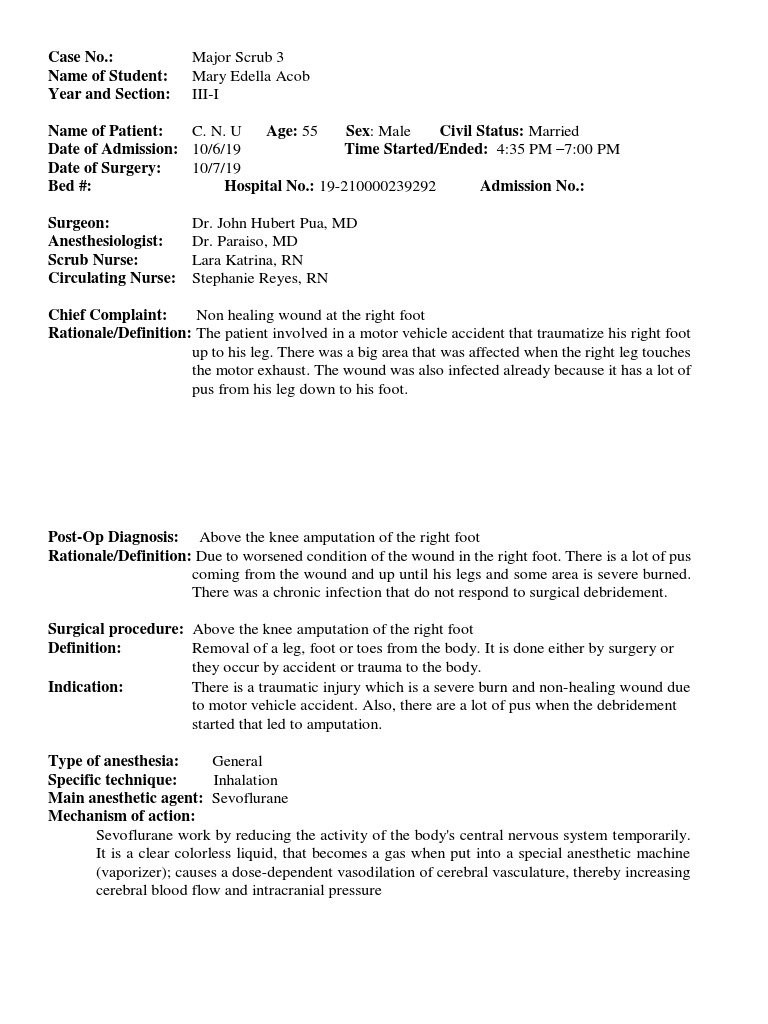 Major - Amputation | PDF | Surgery | Amputation