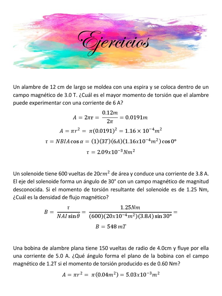 Ejercicios Resueltos | PDF | Compatibilidad electromagnética | Fuerza