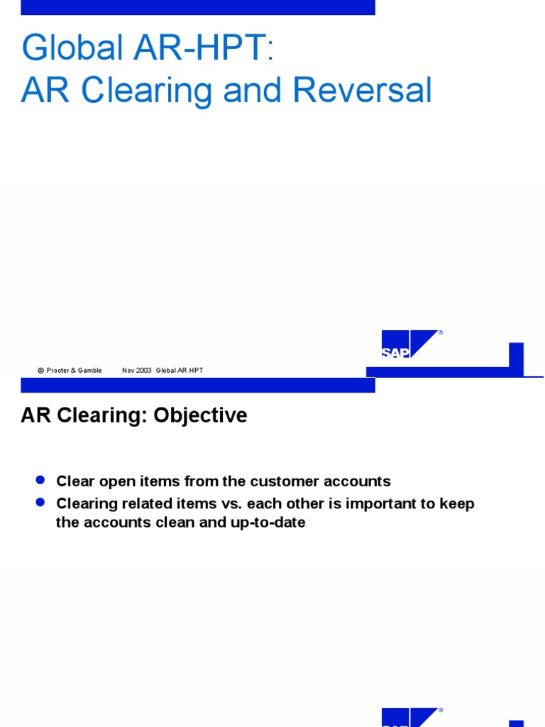AR Clearing and Reversal Procedures | PDF | Debits And Credits | Money