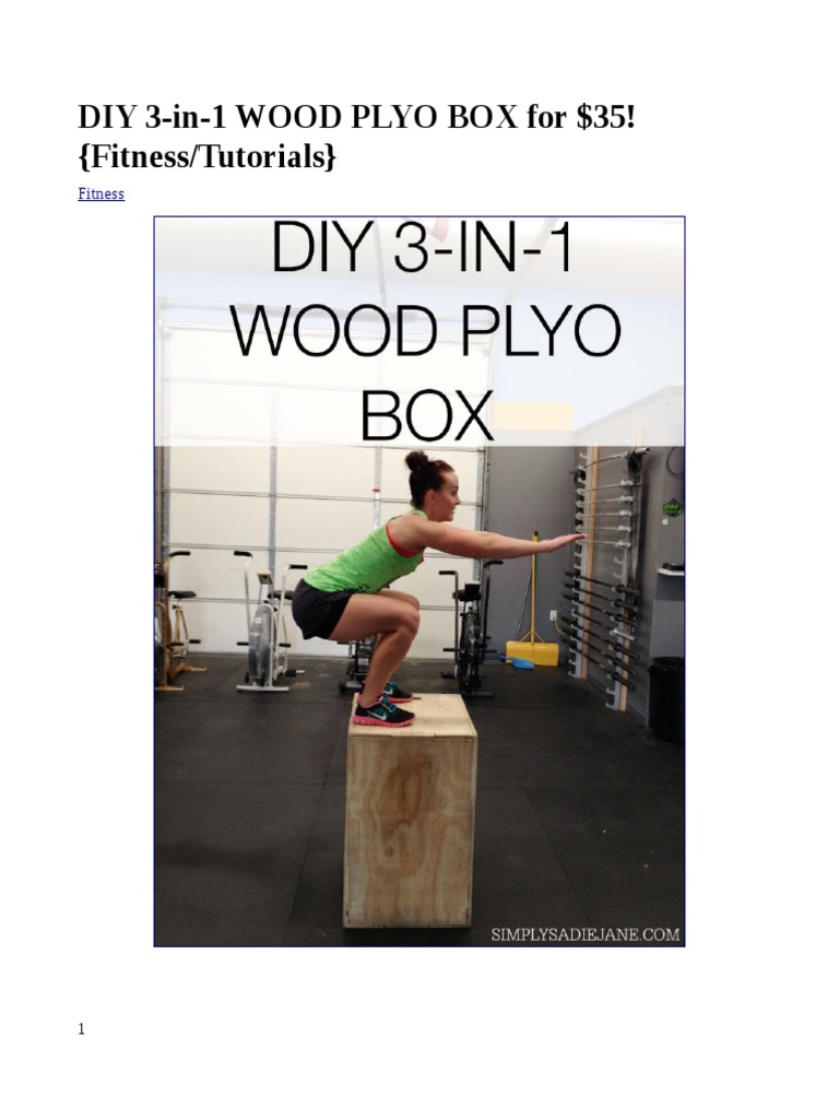 DIY 3-In-1 WOOD PLYO BOX | PDF | Plywood | Crafts