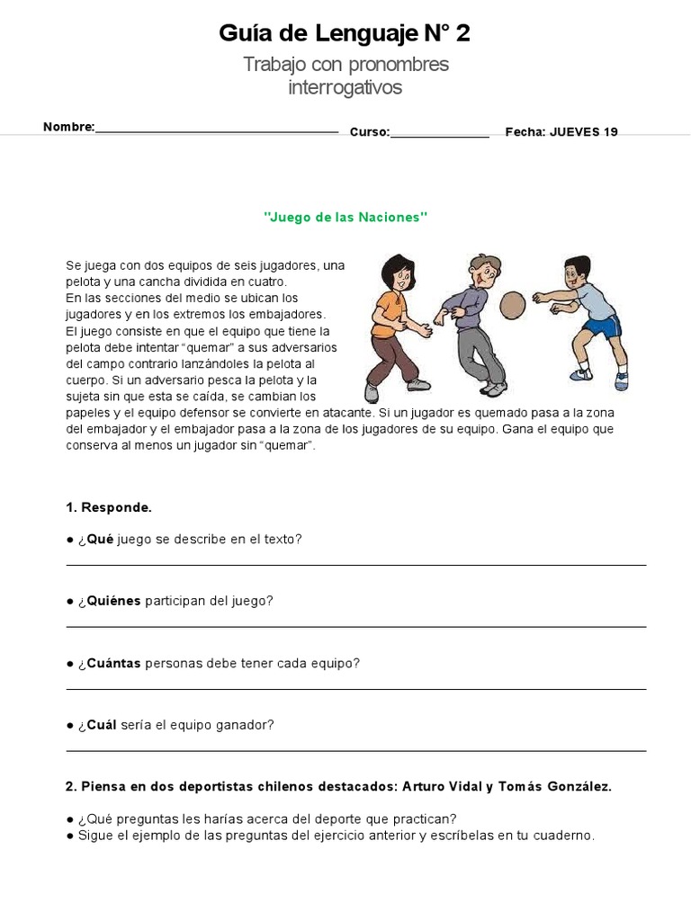 Guía de Pronombres Interrogativos | PDF