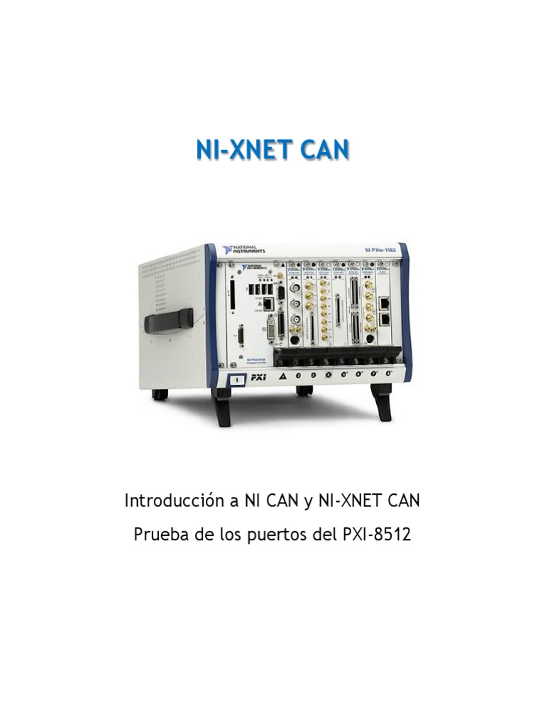 Ni-Xnet Can | PDF | Reliability Engineering | Application Software
