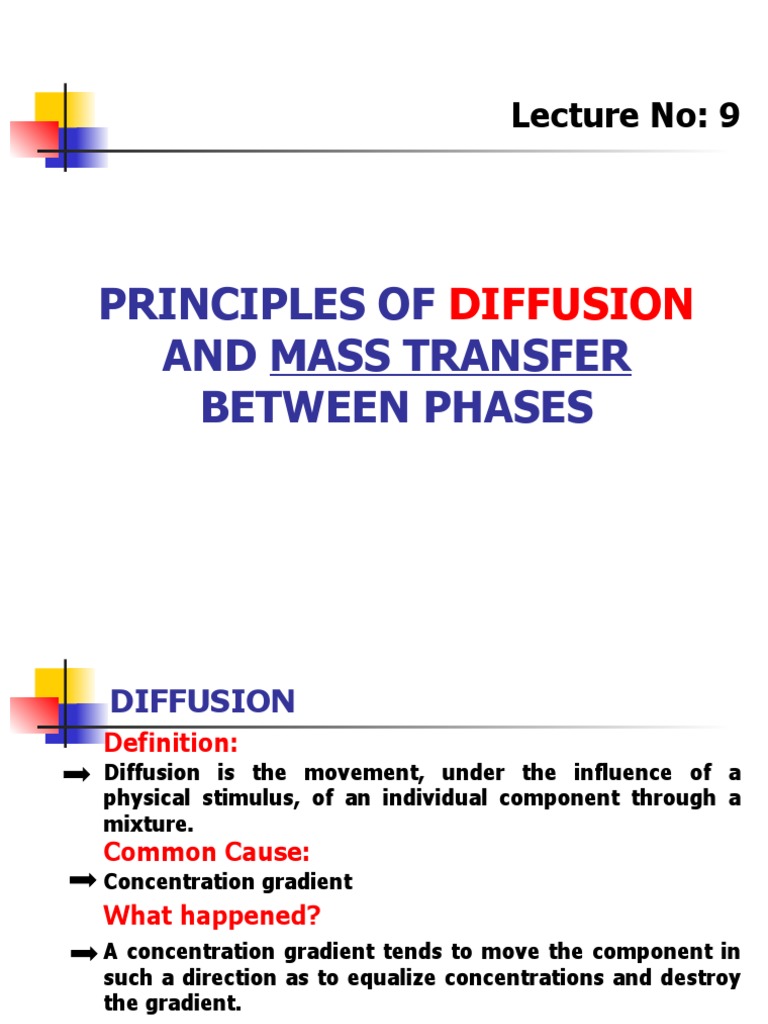 04 - Principles of Diffusion and Mass Transfer-Part 1 | PDF | Diffusion ...