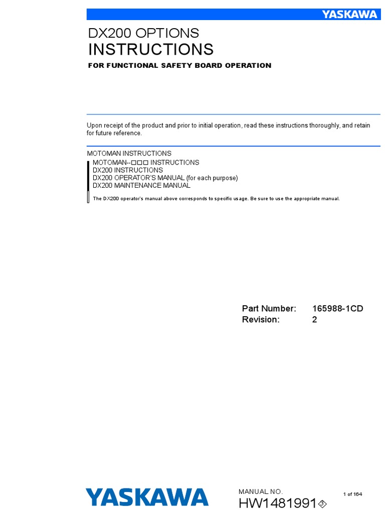 DX200 Safety Board | PDF | Input/Output | Computer Monitor