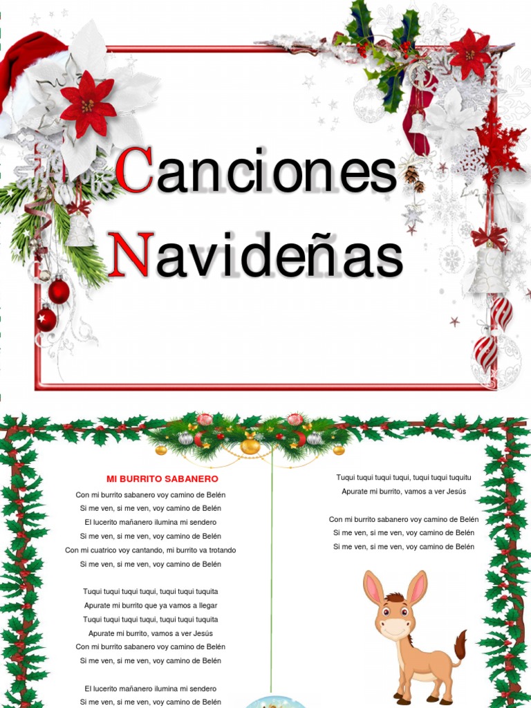 Canciones Navideñas en Español | PDF | María, madre de Jesús | Papá Noel