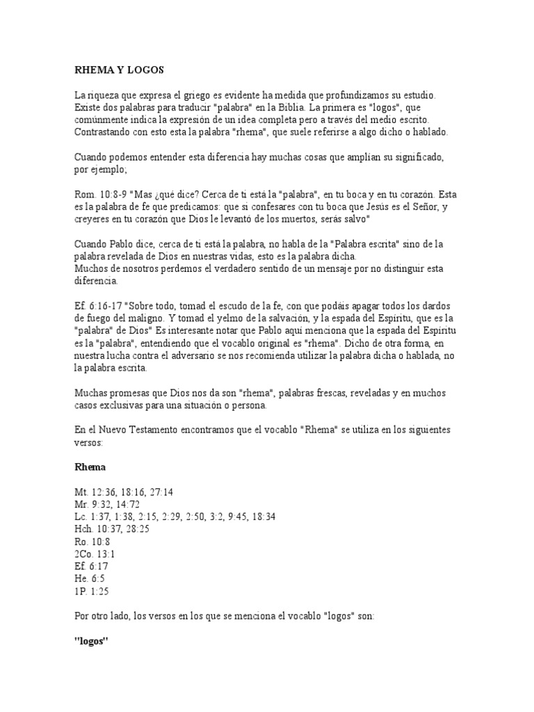 Rhema y Logos | PDF | Sacerdote | Jehová