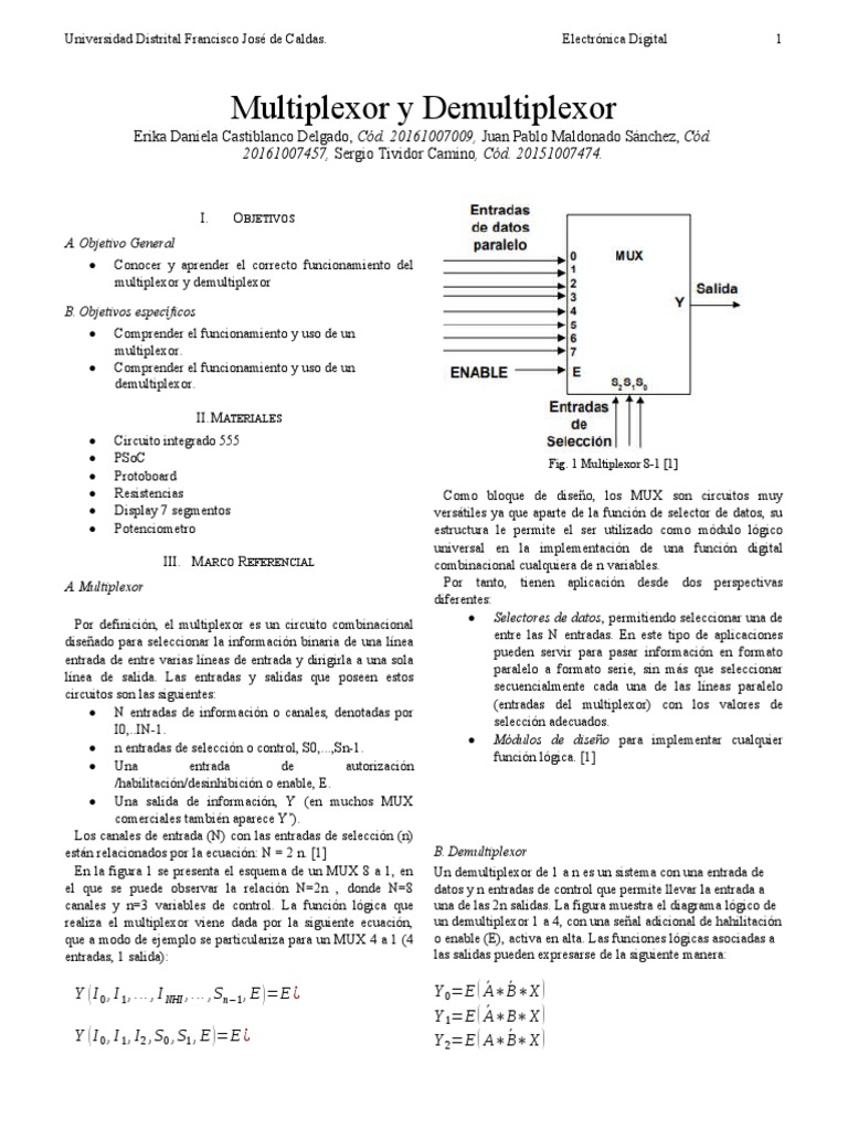 Mux y Dex | PDF | Circuitos electricos | Ingenieria Eléctrica