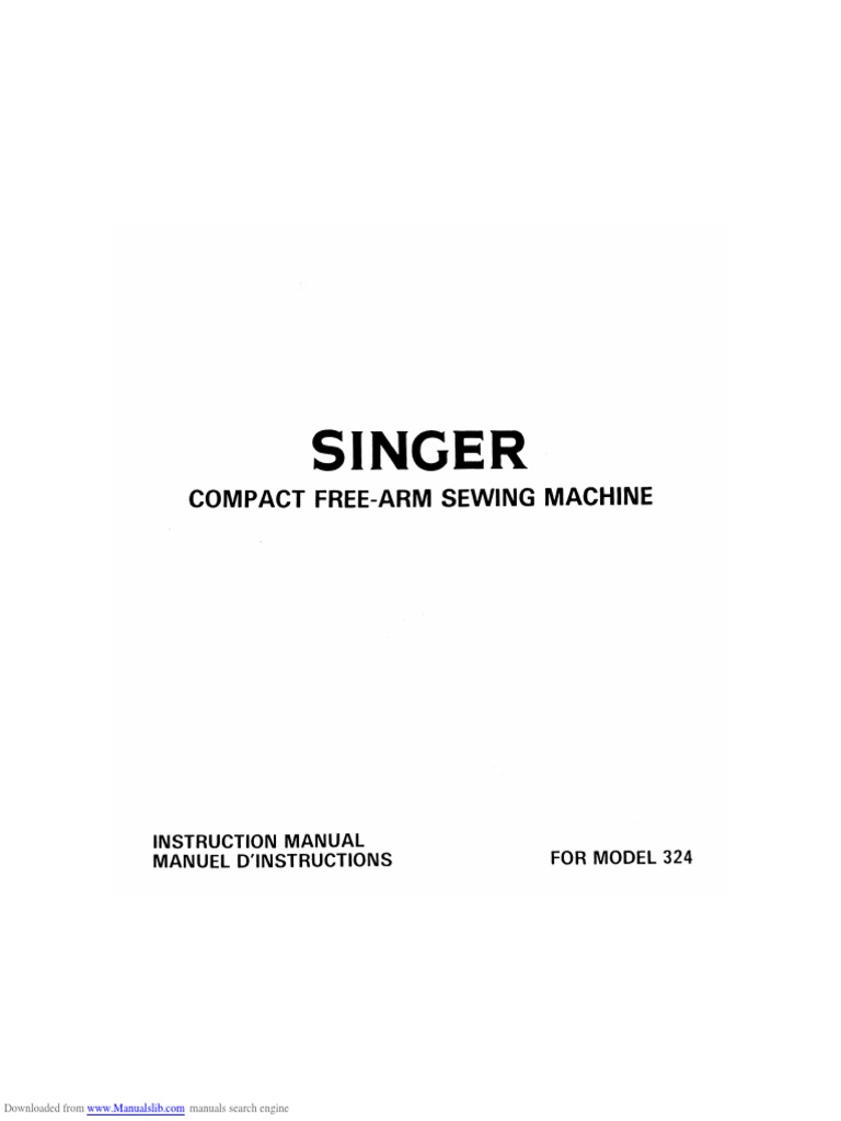 Manuale Singer 324 | PDF