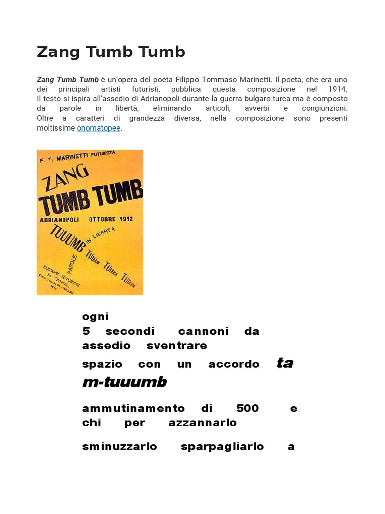 Zang Tumb Tumb | PDF