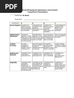 Power Point Rubric | PDF | Microsoft Power Point | Human Communication