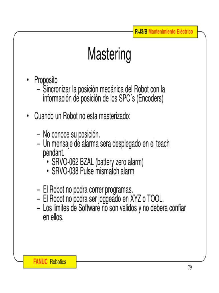 Guía de Mastering y Calibración FANUC | PDF | Arquitectura de ...