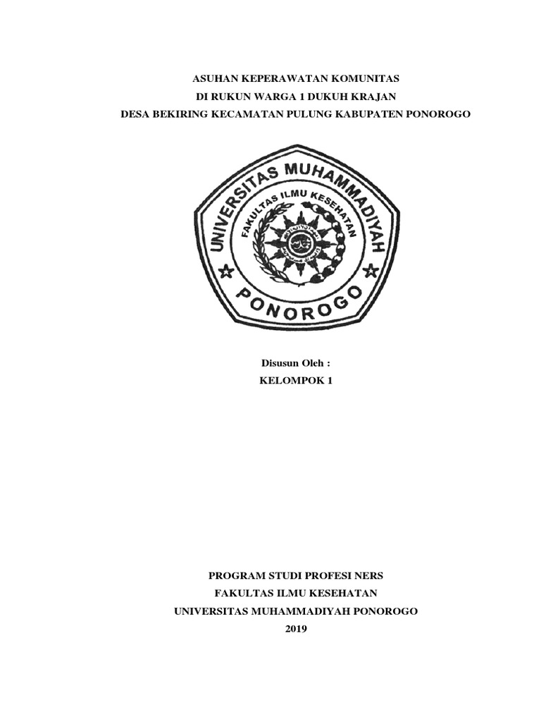 Laporan Akhir Komunitas 2019 Pdf Pdf