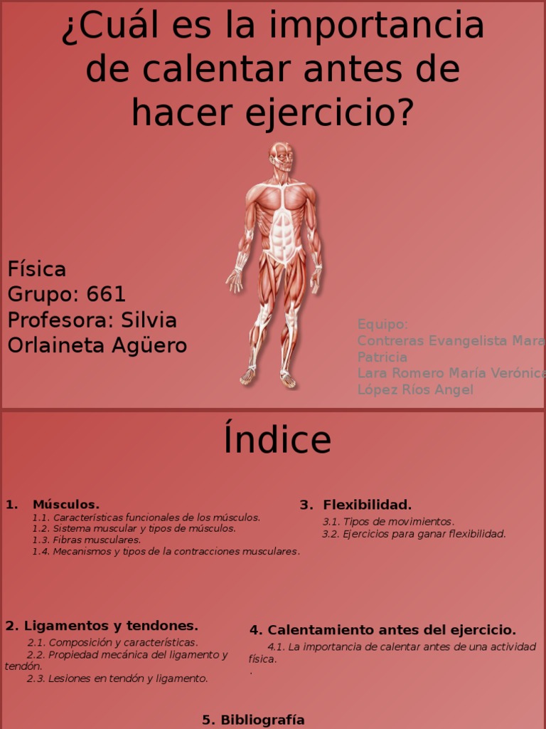 Cuál Es La Importancia de Calentar Antes de Hacer Ejercicio | PDF ...