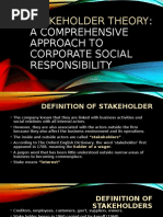 Freeman's Stakeholder Theory Overview | PDF