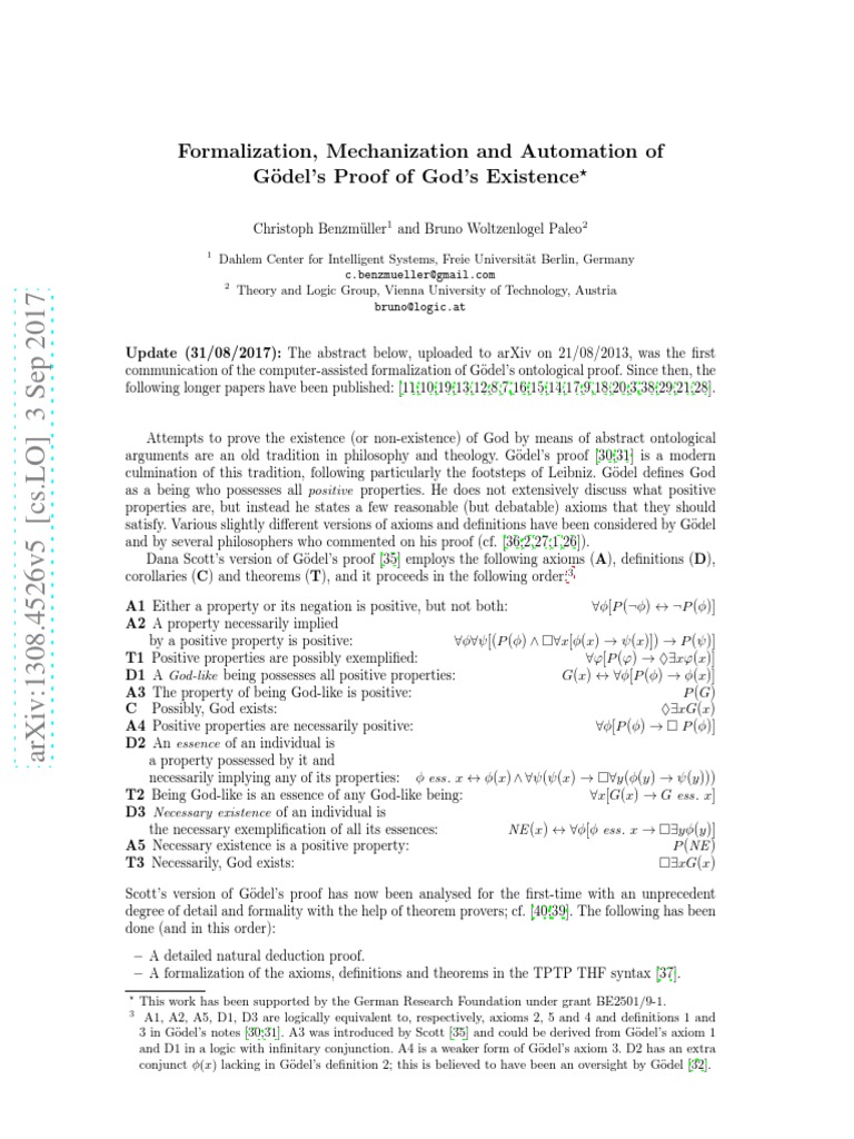 Formalization, Mechanization and Automation of Gödel’s Proof of God’s Existence: A Detailed ...