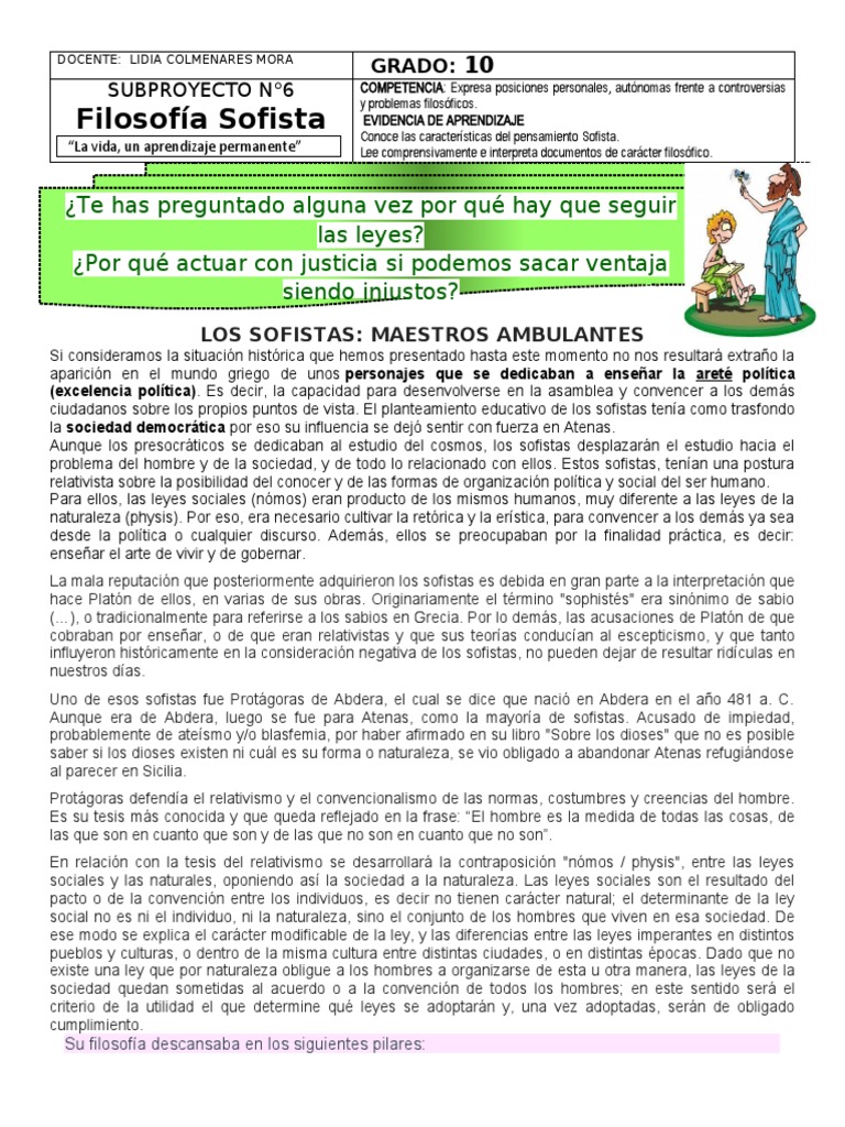 Protágoras y el Relativismo Sofista | PDF | Relativismo | Platón