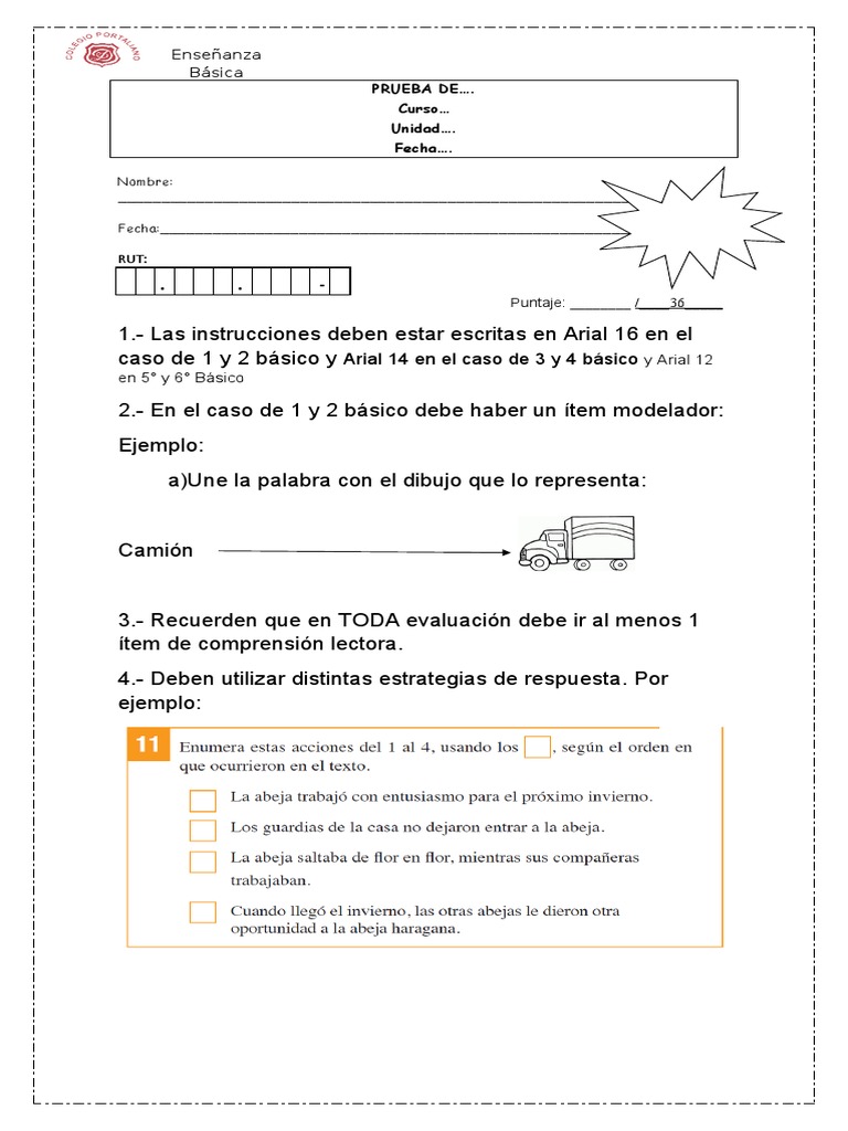 Formato Prueba Escrita | PDF