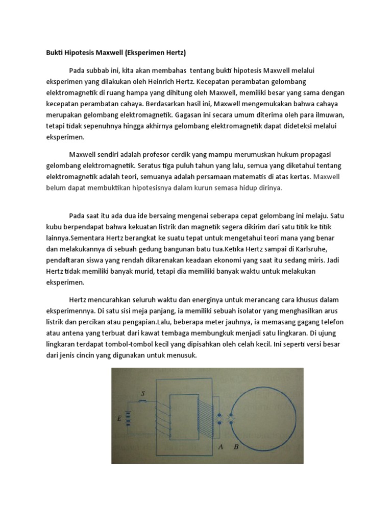 Bukti Hipotesis Maxwell oleh Hertz | PDF | Sains & Matematika | Dewasa Muda